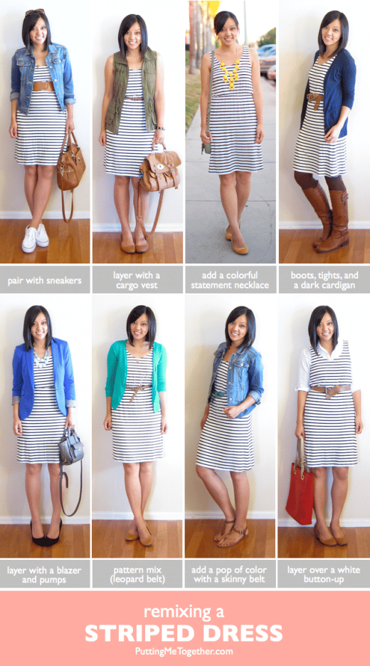 Ways to Remix a Striped Dress & THIS DRESS IS BACK IN STOCK! - Putting ...