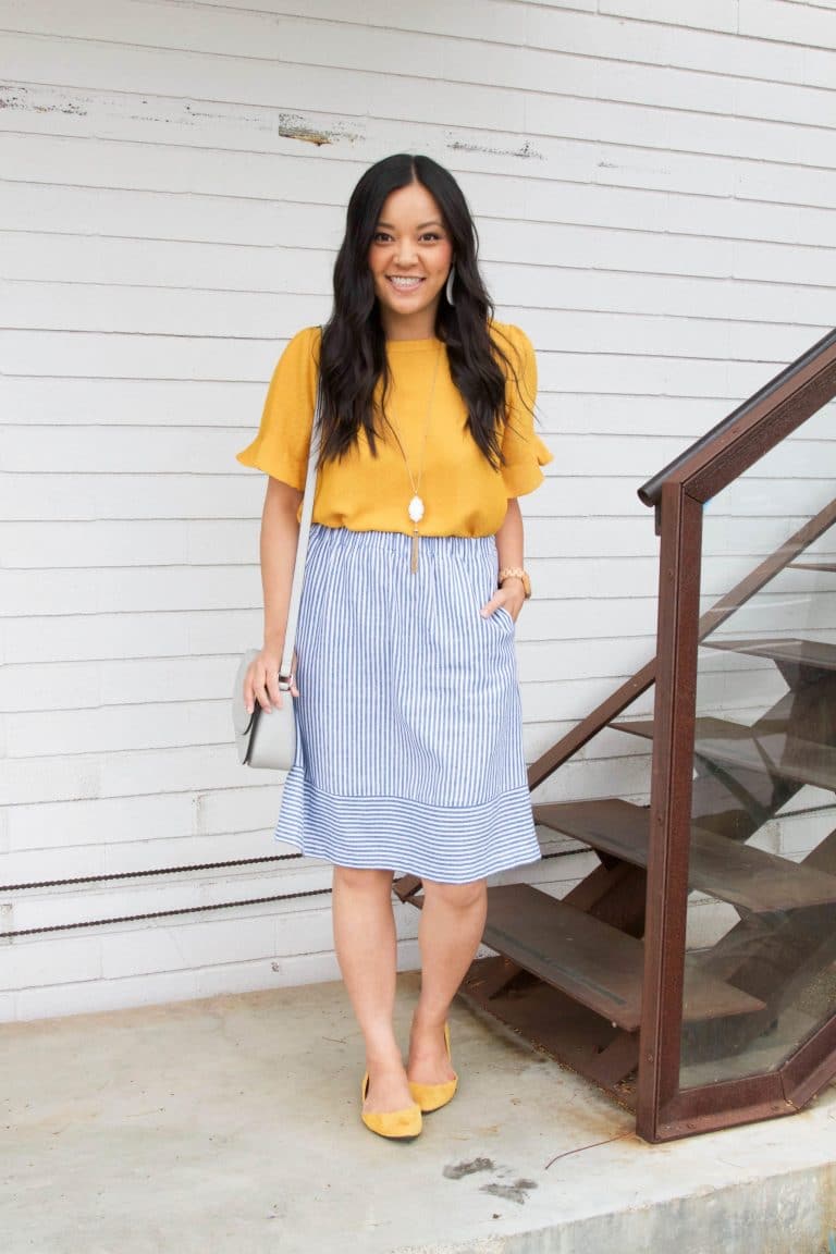 4 Ways to Style a Golden Yellow Top + 6 Yellow Top Options