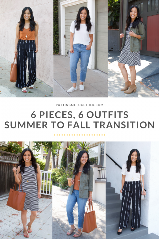 6 Pieces, 6 Outfits: Mini Summer to Fall Capsule Wardrobe