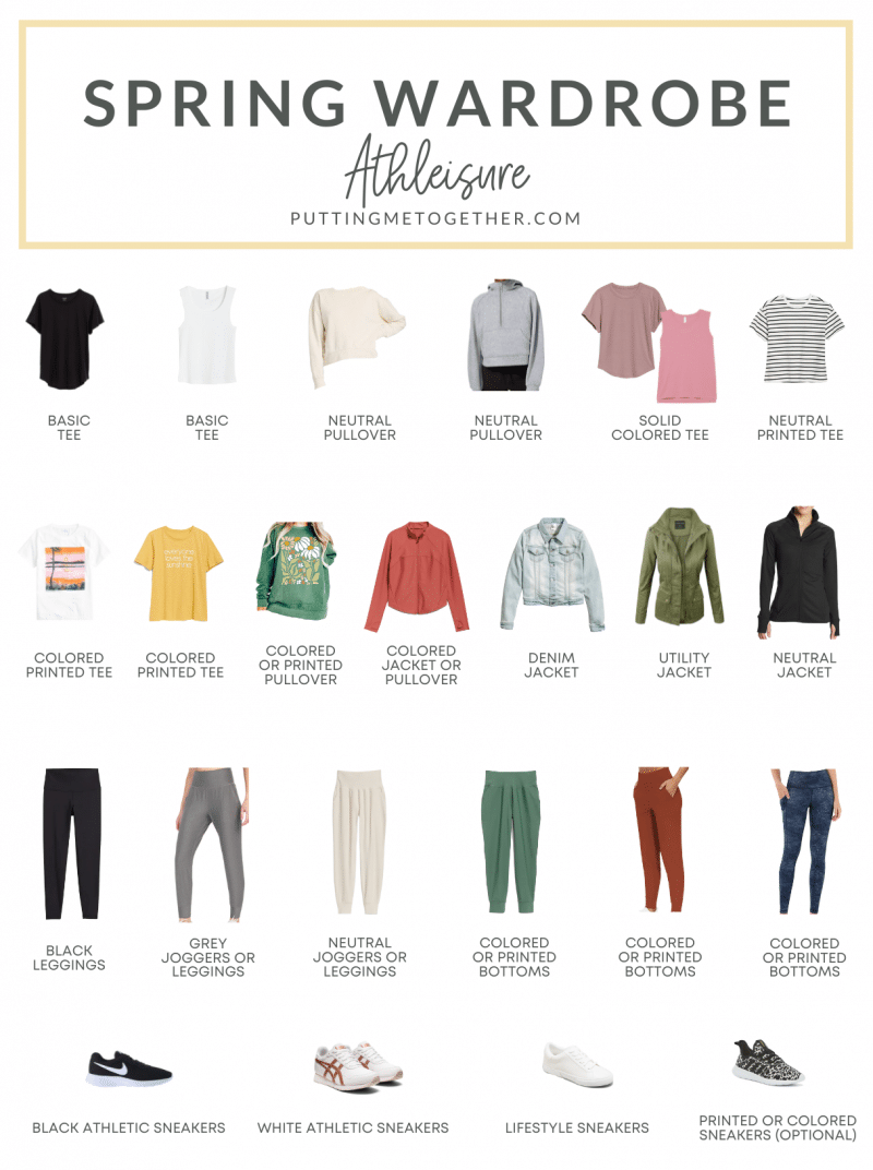 Athleisure Spring Wardrobe (Turns into 42 Outfits)